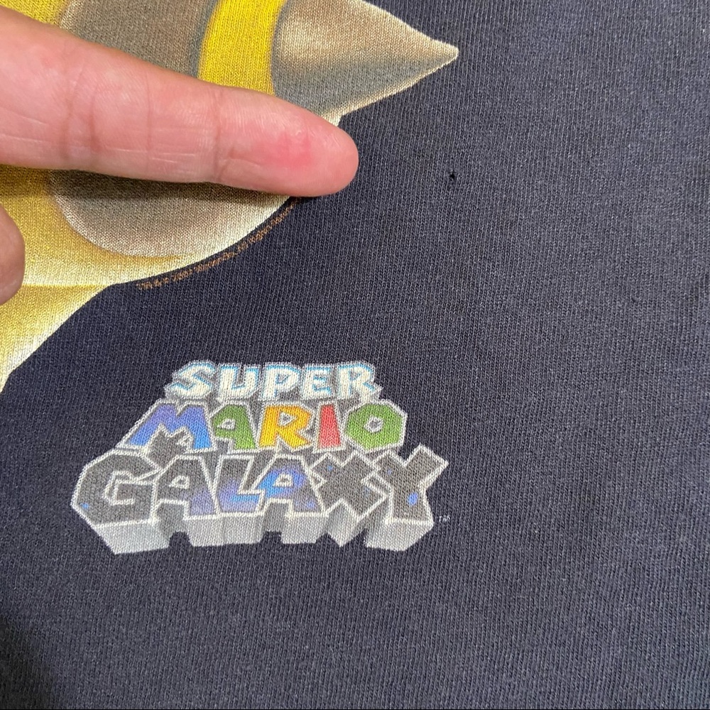 2007 Vintage Nintendo Super Mario Galaxy Promo T-Shir… - Gem